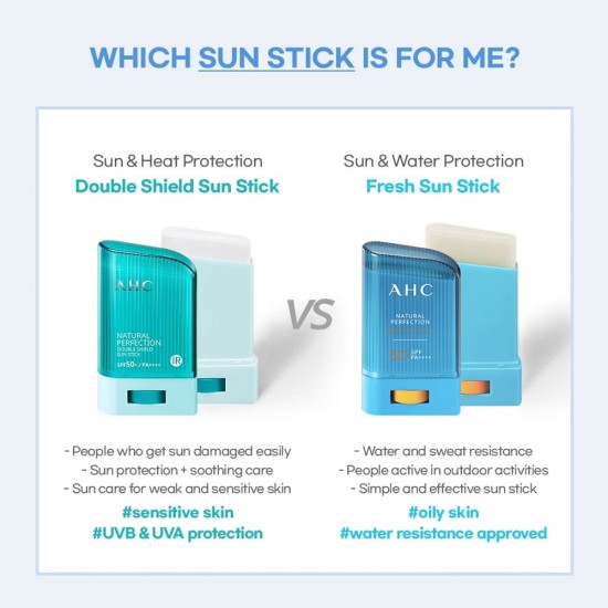 AHC - NATURAL PERFECTION DOUBLE SHIELD SUN STICK 14g